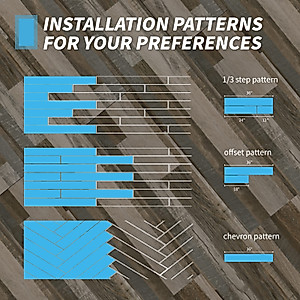 Art3d 36-Pack 54 Sq.ft Peel and Stick Floor Tiles Vinyl Plank Flooring Wood Look, Adhesive and Waterproof Tile Sticker for Bedroom, Living Room, Kitchen, RV in Aged Wood