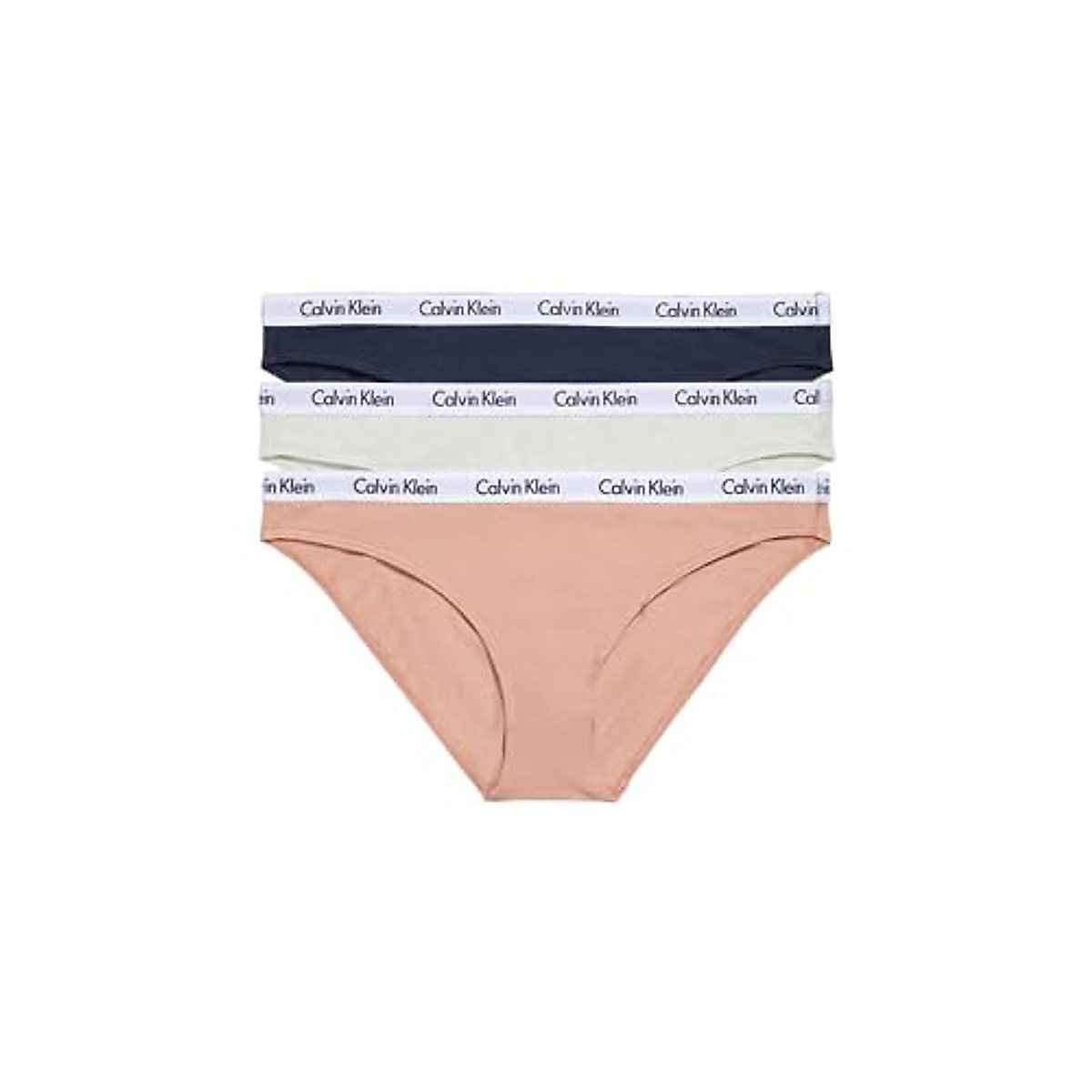 Carousel Logo Cotton Stretch Bikini Panties, 3 Pack