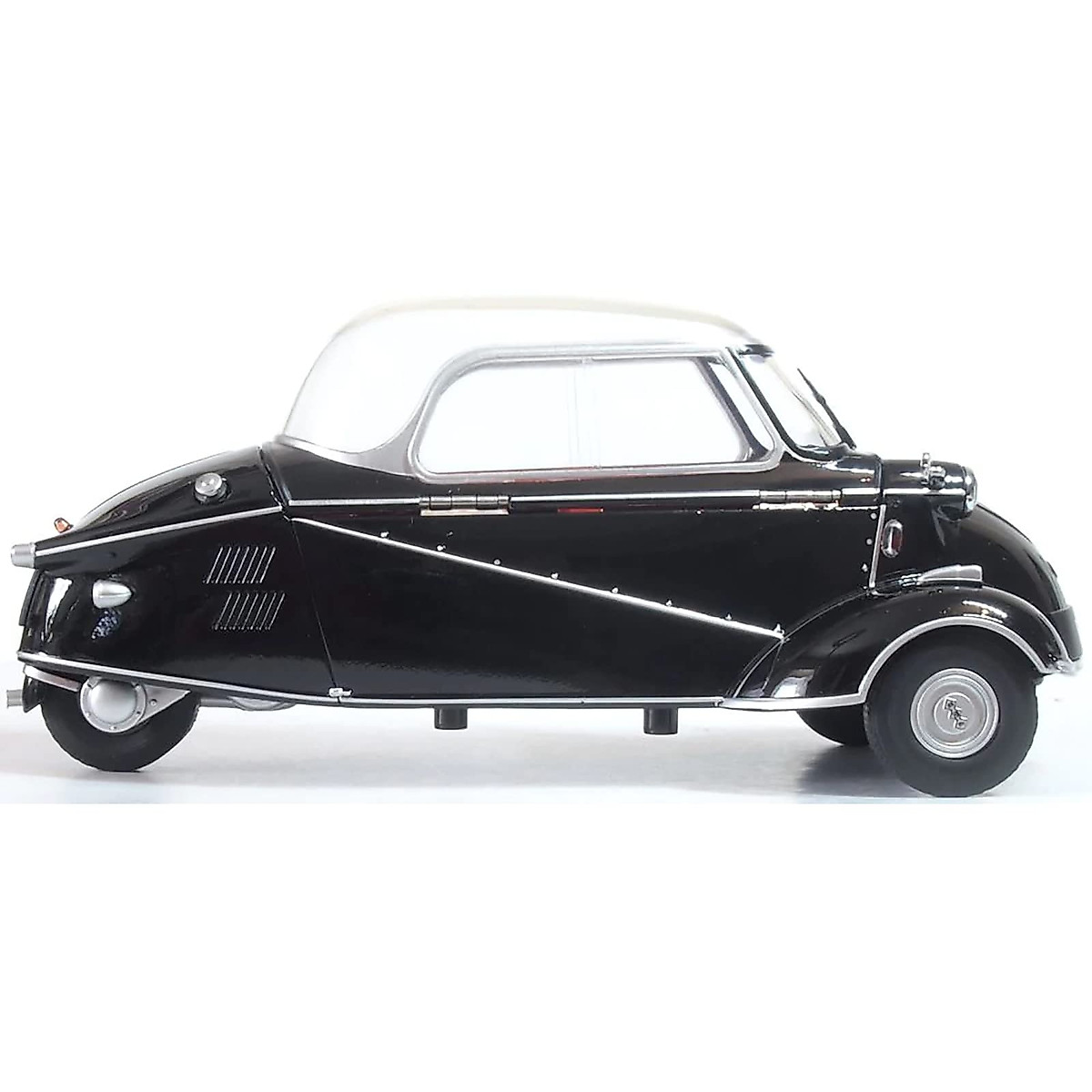 Messerschmitt KR200 Bubble Top Black with Red Interior 1/18 Diecast Model Car by Oxford Diecast 18MBC007