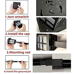 Solar Lights Outdoor Waterproof Landscape Lights for Decoration Solar Outdoor LED Lights Auto On/Off (2 Pack), Solar Lights for Yard, Garden, Landscape, Pathway, Lawn, Driveway (Warm Light)