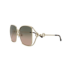 Gucci Women's Oversized Rectangular Sunglasses, Shiny Endura Gold, One Size