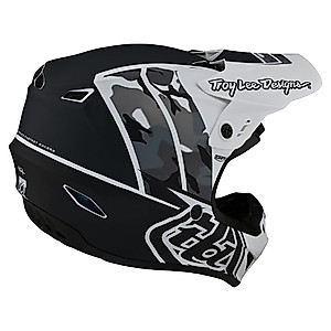 Troy Lee Designs GP Anarchy Adult Offroad Motocross Dirt Bike ATV Powersports Racing Full Face Helmets Lightweight Ventilated Youth GP Helmet; NOVA CAMO White MD