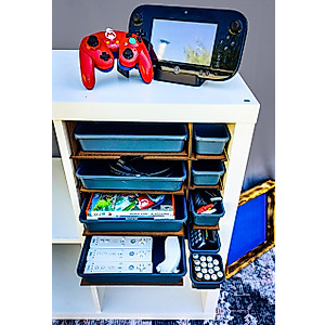 8-Section Insert with Slide-Out Bins, Compatible with IKEA KALLAX Shelf Unit