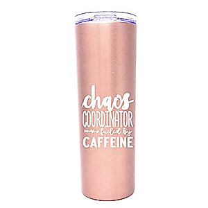 Brooke & Jess Designs Chaos Coordinator 20 oz Tumbler - Best Insulated Travel Cup for Boss Women - Great Gifts for Mom, Coworker, Bosses, Christmas, Birthday