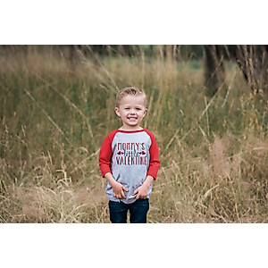 7 ate 9 Apparel Boy's Mommy's Little Valentine Baseball Shirt T-Shirt 18 Months Red