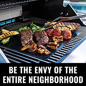 Grillaholics Premium BBQ Grill Tools - Luxury 4-Piece Barbecue Utensils Grill Set - Wooden Gift Box Includes Barbeque Tongs, Meat Fork, Grill Spatula & Basting Brush