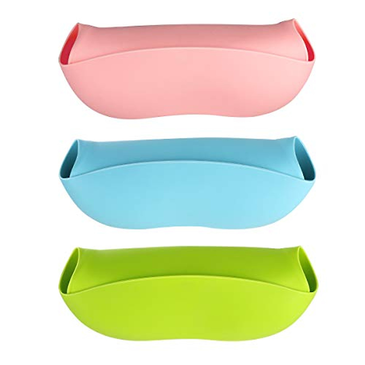 3 Pack Silicone Baby Bib for Babies & Toddlers (6-72 Months), Waterproof, BPA Free, Green Pink and Blue, Easy Wipe Clean