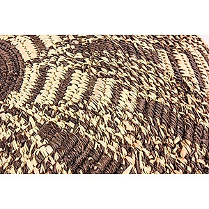 Woven Wall Basket Decor Hanging Natural Seagrass Round Wall Art Mural Basket Single For Living Room Office Or Bed Room Unique & Natural