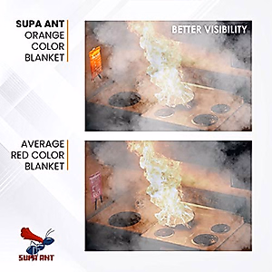 Supa Ant Fire Cape Fireproof Blanket - CE Certified Emergency Blanket for Safety and Survival 1500F (Large)