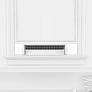 Sharper Image PORTAL Window Fan with 3 Speeds, Reversible Exhaust Mode, Weather Resistant, White, Black