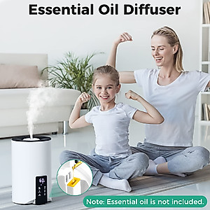 Humidifiers for Bedroom Large Room Home, 4L Cool Mist Humidifier for Smart App & Voice Control, Fill Essential Oil Diffuser for Baby and Plants, Quiet Ultrasonic Humidifier with 360° Nozzles, White.