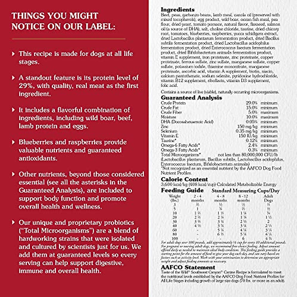 Taste Of The Wild, Southwest Canine Formula Wild Boar, 28 Pound