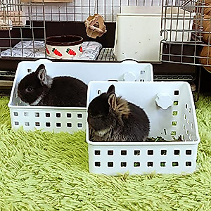 Rabbit Hay Feeder Large Hay Manger Holder for Bunny Guinea Pig Chinchilla (12.5 X 4.5 X 5.3 inch)