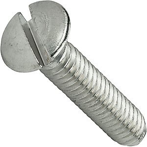 1/4-20 x 2-1/2" Slotted Oval Head Machine Screws Stainless Steel 18-8 Qty 25 D&J