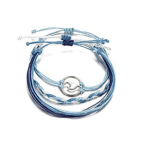 Softones VSCO String Wave Bracelets for Women Girls Handmade Colorful Waterproof Adjustable Braided Beach Bracelet Set for Women