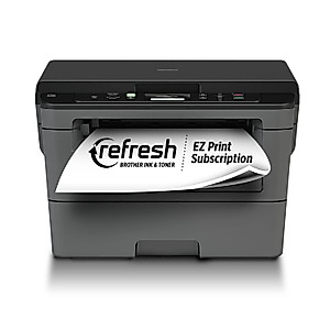 Brother Monochrome Laser HLl2390DW, Wireless Networking, Duplex Printing, Refresh Subscription and Amazon Dash Replenishment Ready