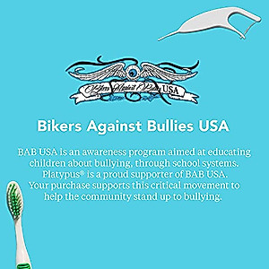 Platypus Orthodontic Toothbrush for Braces | Soft Bristle Braces Toothbrush for Adults & Kids | Angled Bristles for Better Access Around Brackets and Archwires, Comfort Silicone Grip | 2 Count