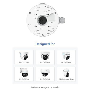 Reolink Junction Box D20 for Reolink Dome Cameras - RLC-520A, RLC-820A, RLC-823A, RLC-842A, RLC-1224A, E1 Outdoor PoE/Pro, RLC-823A 16X, RLC-843A