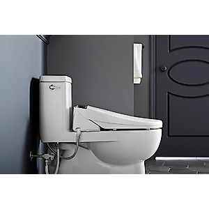 KOHLER BH90-N0 Novita Elongated Electric Bidet Toliet Seat, Heated Bidet Seat for Existing Toilets, Bidet Warm Water with Dryer, White