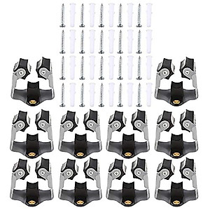 Broom Holder Wall Mount 10 Pack Heavy Duty Metal Mop Broomstick Shovel Handle Hanging Clips Clamp Organizer Hanger Rack Gripper