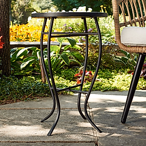 Quality Outdoor Living 29-KY04TN Accent Side Table, Small, Tan