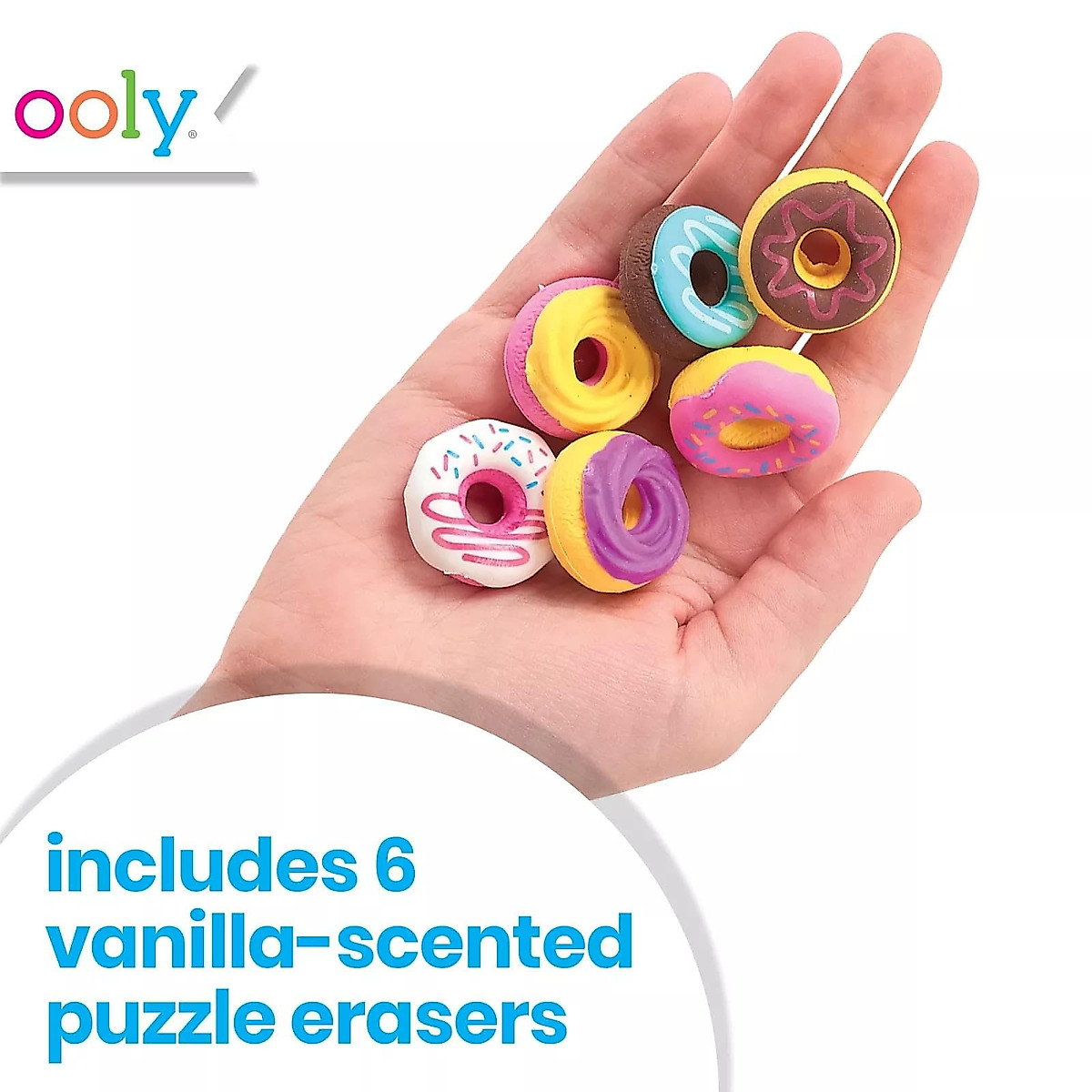 Dainty Donuts Scented Erasers - Set of 6