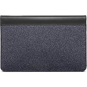 Lenovo Yoga Laptop Sleeve for 15-Inch Computer, Leather and Wool Felt, Magnetic Closure, Accessory Pocket, GX40X02934, Black