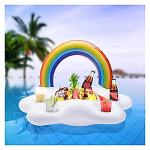 Ice Bucket Summer Inflatable Ice Bucket Drink Holder Floating Pools Water Ice Bucket for Beer Drink Table Cup Holder Ice Bar Cooler Party