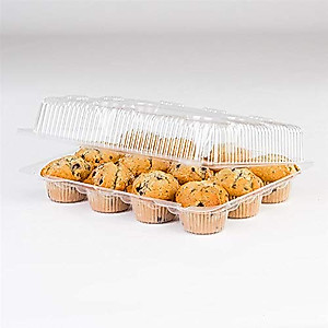 Detroit Forming LBH9222 Clear Hinged Cupcake or Muffin Container 100 Per Case
