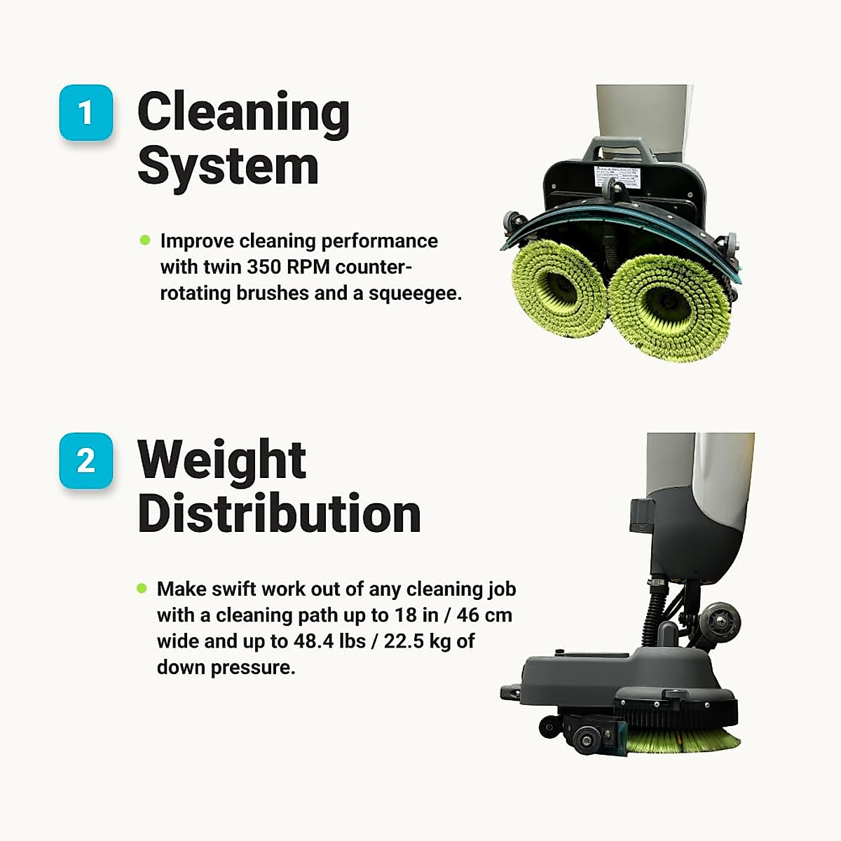 JL U-Mop Pro Floor Scrubber Battery Auto Scrubber