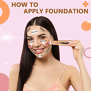 Lisara Contour Beauty Wand, Liquid Contour Stick Liquid Face Concealer Contouring with Cushion Applicator, Bronzer Stick Natural Matte Finish, Lightweight & Super Silky Cream Contour Stick(#05)