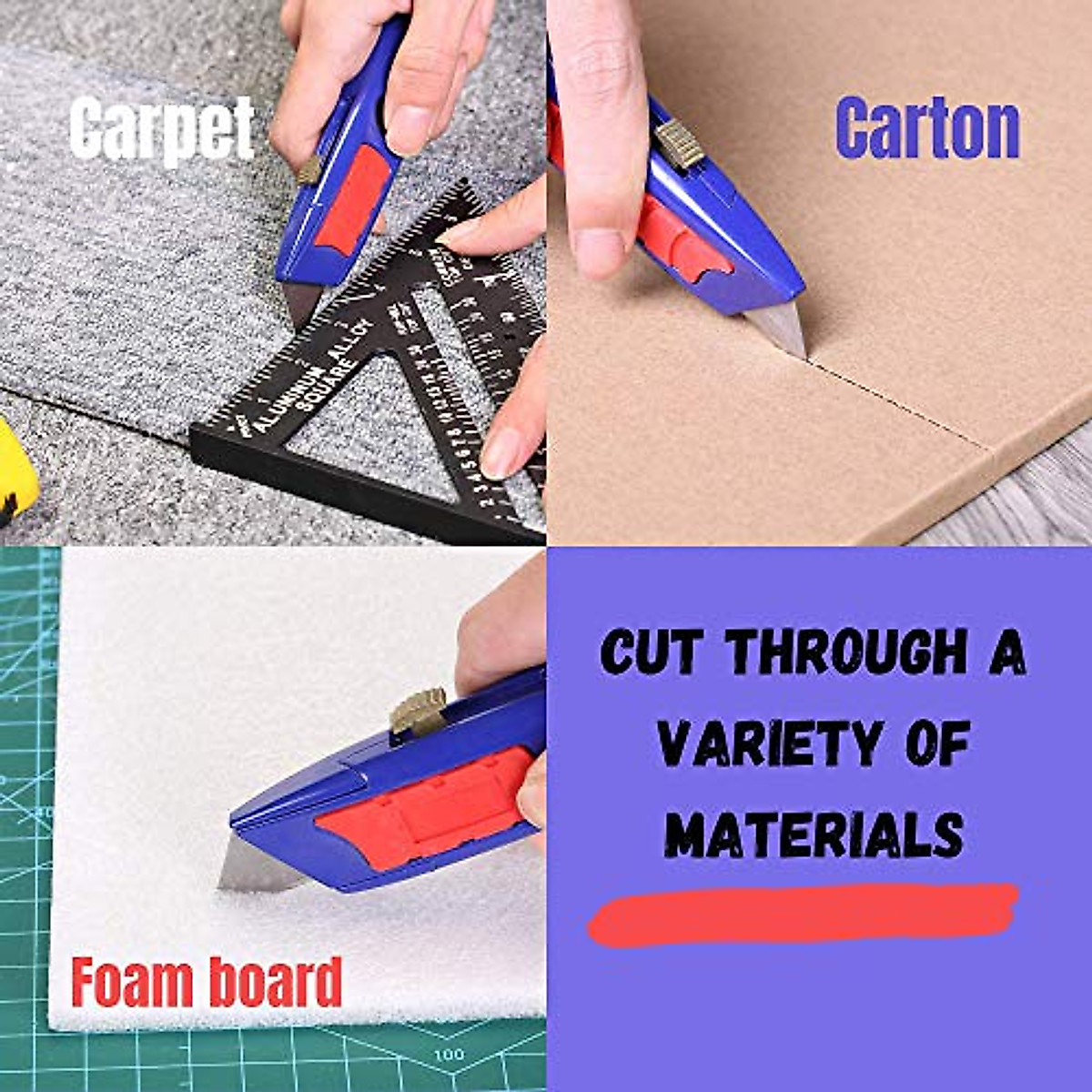 Bates- Utility Knife Blades, 40 Pack, Box Cutter Blades, Razor Blades Utility Knife, Razor Knife Blades, Replacement Blades, Razor Blades for Box Cutters, Box Razor Blades, Box Cutter Blades Refills.