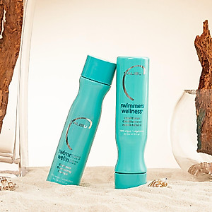 Malibu C Swimmers Wellness Conditioner - Moisturizing Conditioner for Swimmers to Combat Dry, Brittle Hair - Restores Texture Affected by Pool Elements - Sulfate Free Hair Care (9 oz)