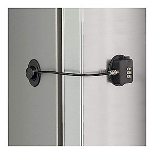 CREAP 3 Code Freezer Lock Security 3 Password Fridge Refrigerator Child Proof Winodw Drawer Door Toilet (Color : Black 1 pc)