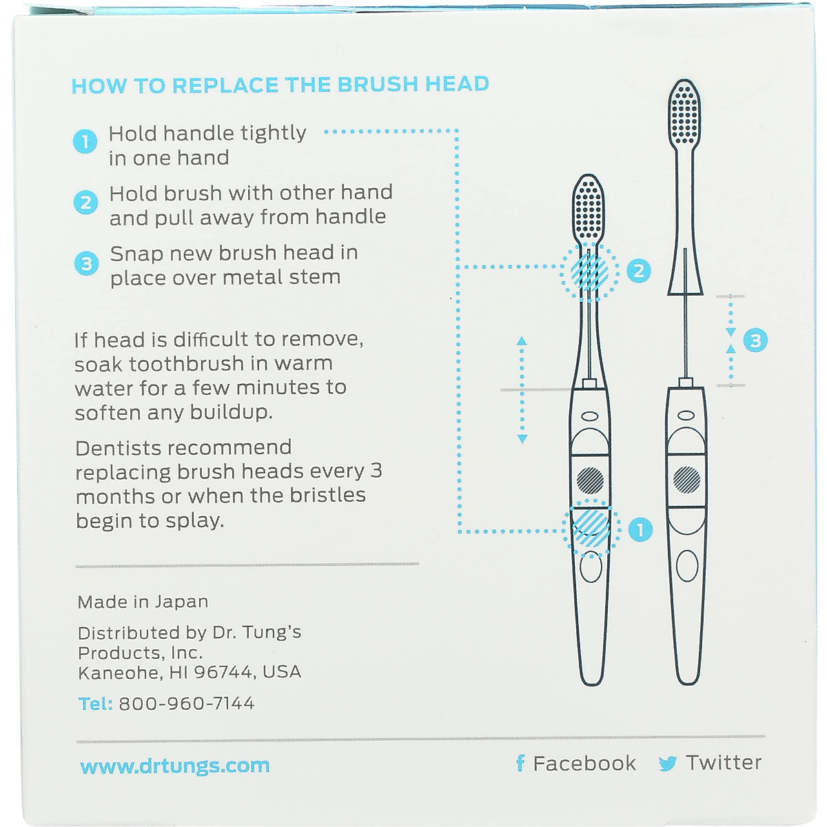 DR TUNG'S Ionic Hygienic Replacement Brush Heads