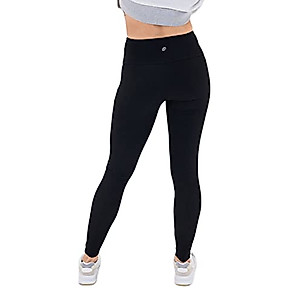 Spalding Women's High-Waisted Cotton Leggings | Comfortable Yoga Pants | Black | 1X