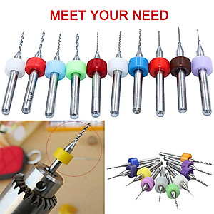Micro Drill Bits - 10Pcs 0.3mm to 1.2 mm Tungsten Carbide PCB Print Circuit Board Tip Rotary Tool Jewelry CNC Engraving Drill Bits Set for PCB Circuit Board, Dremel PCB Jewelry Making (0.3-1.2mm)