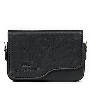 MegaGear Canon PowerShot SX620 HS, ELPH 180, ELPH 360 HS, ELPH 190 is, ELPH 170 is, SX610 HS Leather Camera Case with Strap - Black - MG1089