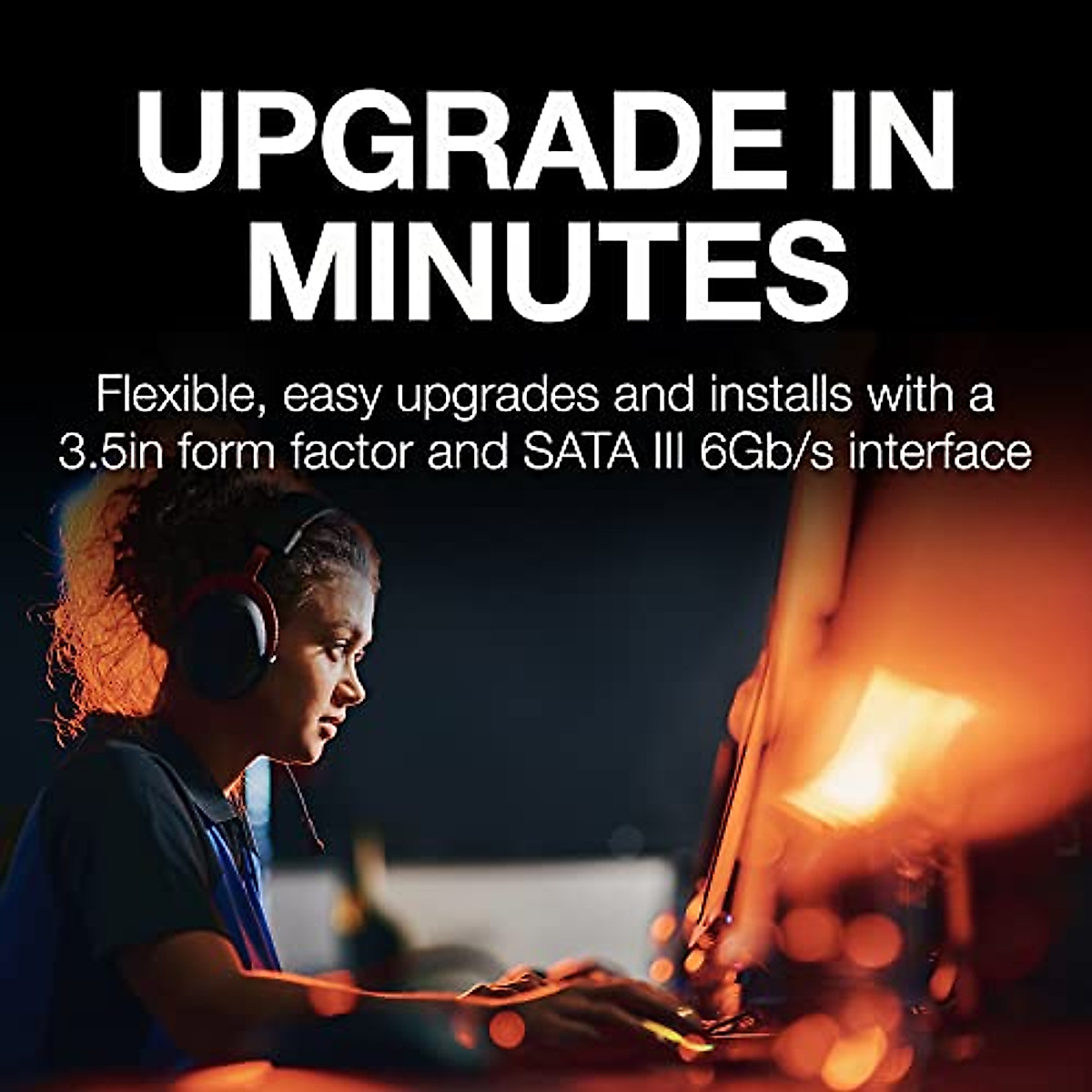 Seagate FireCuda HDD 4TB Internal Hard Drive HDD - 3.5 Inch CMR SATA 6Gb/s 7200RPM 256MB Cache 300TB/year with Rescue Services (ST4000DX005)