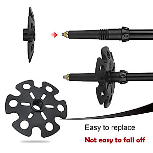 MEETOOT Universal Walking Stick Accessories Trekking Pole Kit Mountaineering Stick Stability Accessories 8-Shaped Clamp and Mud Snow Baskets