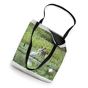 Fawn and Egret Tote Bag