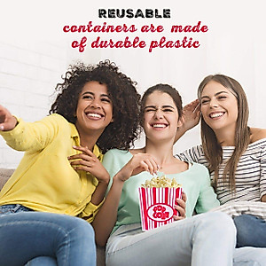 Popcorn Container Beautifully Decorated Popcorn Bowl 2 Pack