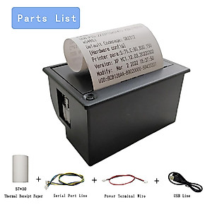 Maikrt Micro Thermal Printer 5~9V Embedded Thermal Receipt Printer Serial Port Microcontroller Secondary Development MCU Printing Module TTL/RS232