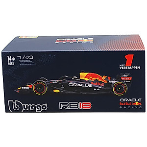 XTD Bburago 1:43 New 2022 F1 Red Bull Racing RB18 1# Verstappen 11# Perez Special Paint Formula One Alloy Super Toy Car Model (RB18 #1 Acrylic Box) White