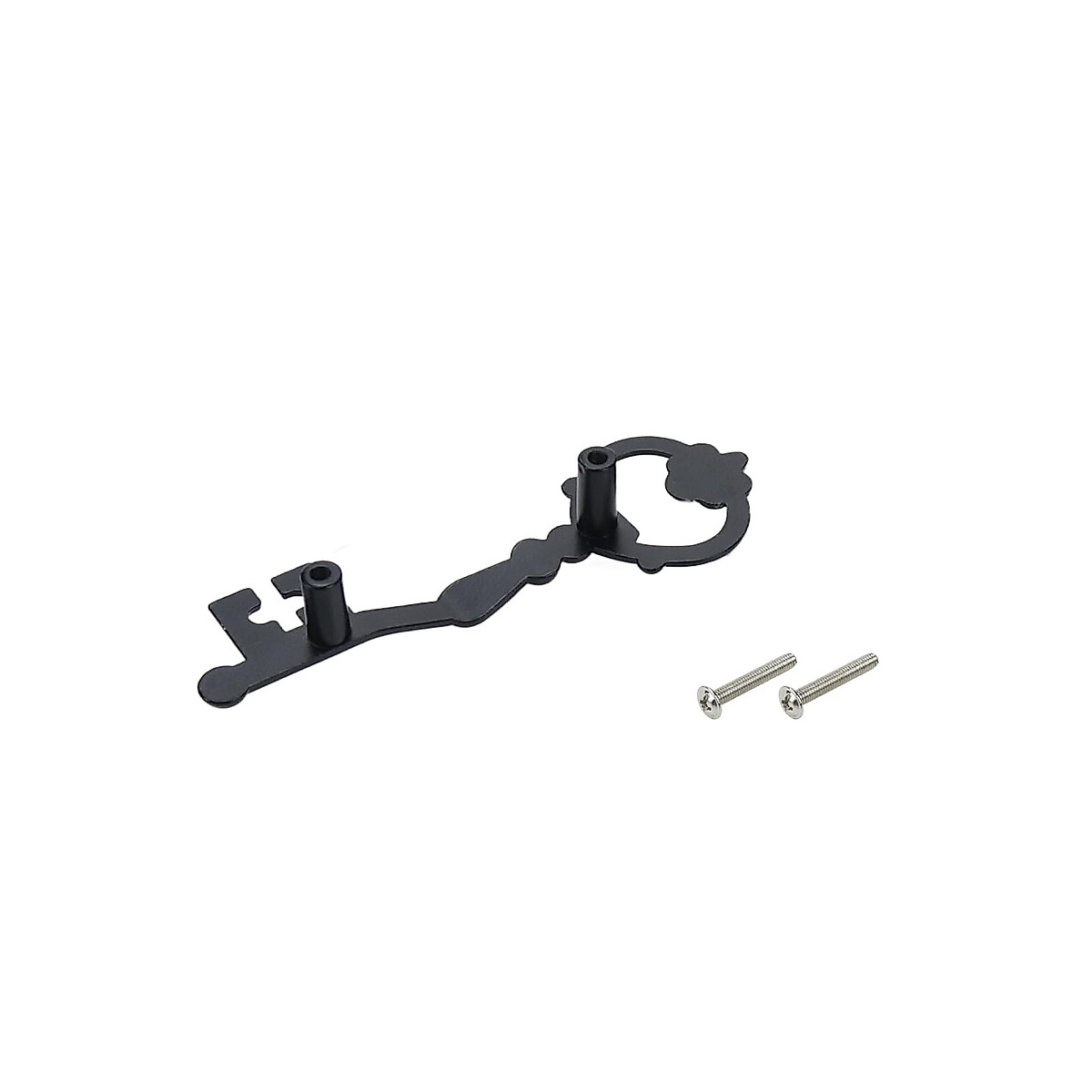 Pastlla 5Pcs Metal Antique Key Shaped Pull Handle Vintage Pull Handles for Cabinet Drawer Dresser Door Handle Cupboard Wardrobe Furniture with Screws, Black