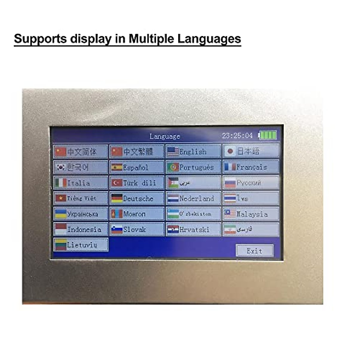 Online Inkjet Printer 5inch Touch Screen Automatic Code Printing Machine Print Logo QR Code Barcode for Assembly Line (12.7mm)