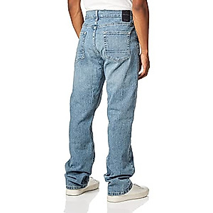 Nautica Men's Striaght Fit Stretch Denim Jeans, Light Tidewater Wash, 40W 30L