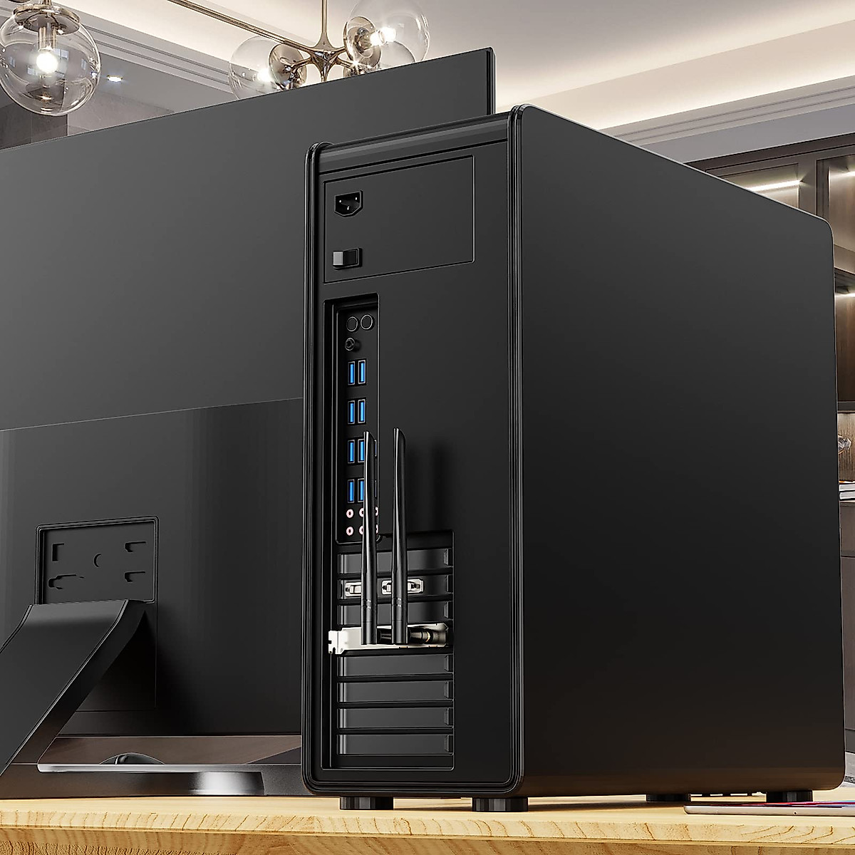 AX5400Mbps WiFi Card Wi-Fi 6E Bluetooth 5.2 Tri-Band AX210 PCIE Wireless WiFi Adapter Network Cards 6GHz/5GHz/2.4GHz MU-MIMO Ultra-Low Latency for Desktop PC Windows 10/11 64-bit (Model EP-9651)