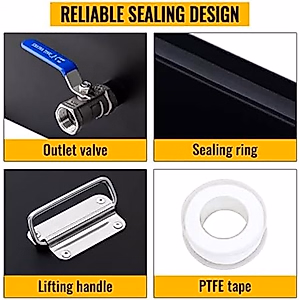 Commercial Grease Trap Interceptor for Restaurant Under Sink Kitchen,70 LB,Black