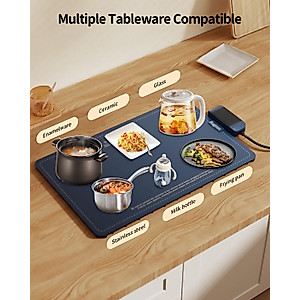 Electric Warming Tray, Food Warming Mat with Adjustable Temperature, Full Surface Heating,Rollable & Portable, Auto Shut-Off -Versatile Food Warmer for Parties Buffets Gatherings Holidays Daily Use